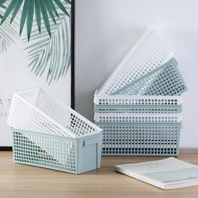 Plastic storage basket for organizing miscellaneous items, s