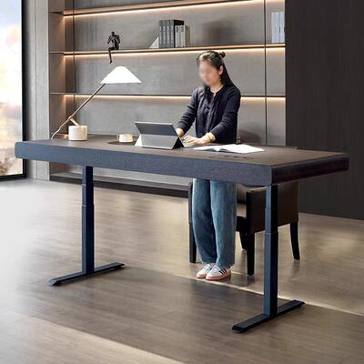 设计师电升降书桌办动桌写字公极台意式简现SGS代轻奢简约书房电