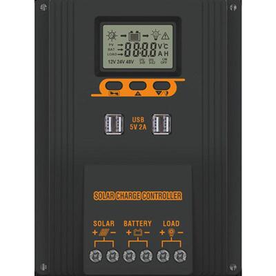 PWM太阳能控制器50A60A80A100A智能光伏充电mppt控制器12v24V48V