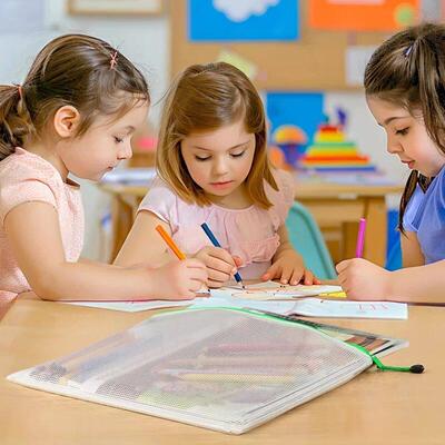 A3 (16.9X12.4 In) Mesh Zipper Pouch,12 Colors Extra Large