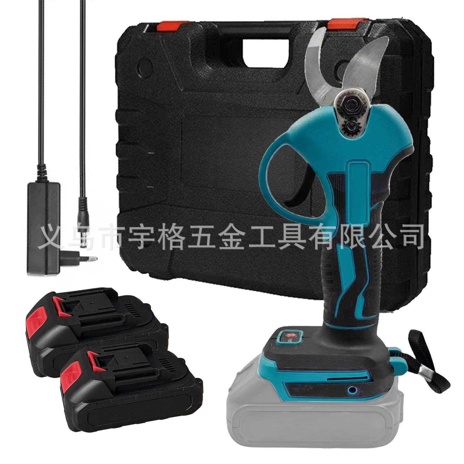 园林艺电动修枝剪果树树枝剪跨境电剪刀户外锂电充电无线电动剪刀