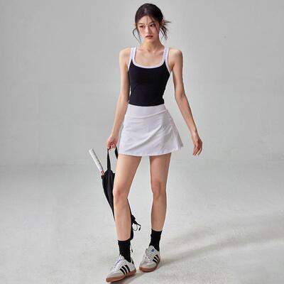 Sunburst Rib Cami Dress Texture Built Shorts Comfort