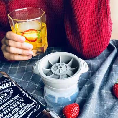 Ice Hockey Puck Ice Cube Tray Silicone Round Ball Maker Refr