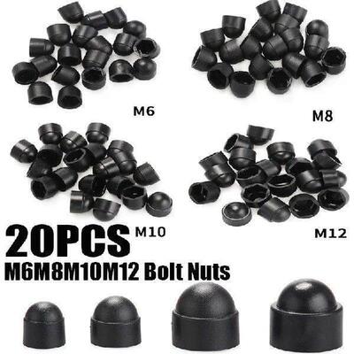 20/40Pcs Screw Caps Nut Covers Hexagon Plastic Screw