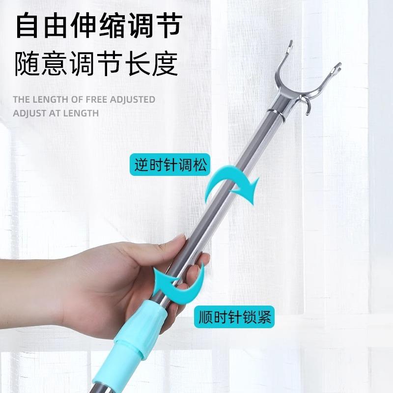 晾衣杆伸缩单杆一根撑衣杆衣叉丫叉晒衣杆凉衣服杆子凉衣捍家用