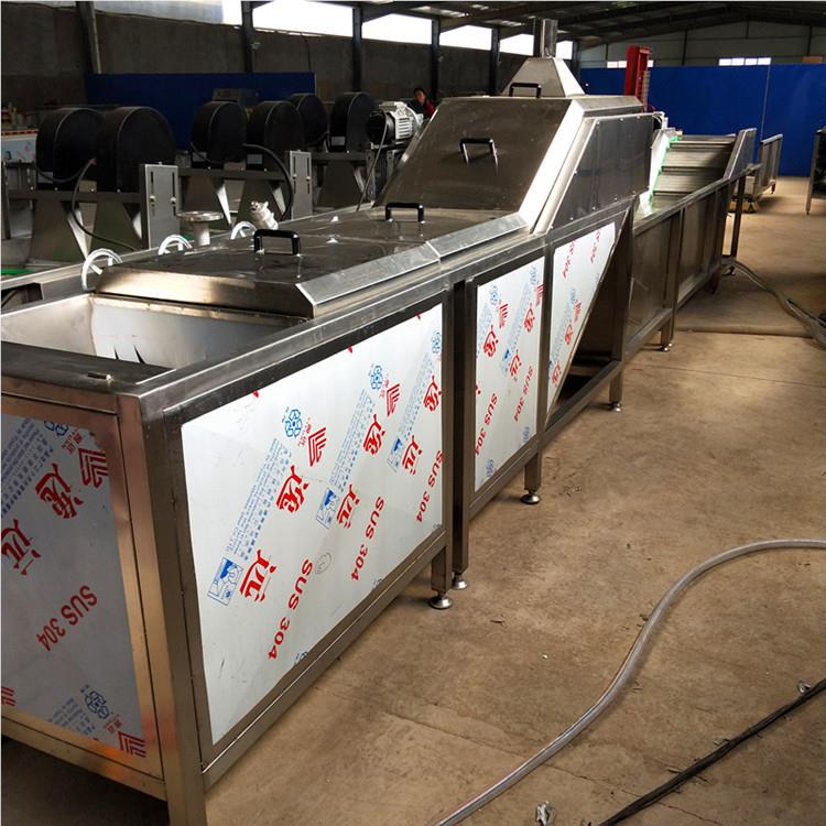 果蔬烫蒸煮漂漂设备 蔬菜杀青漂618烫机 厂家锈制作不钢烫杀青流