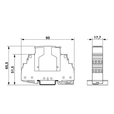 菲尼克斯2856032 PT 1X2-24DC-ST 浪涌保护器电涌防雷器避雷器SPD