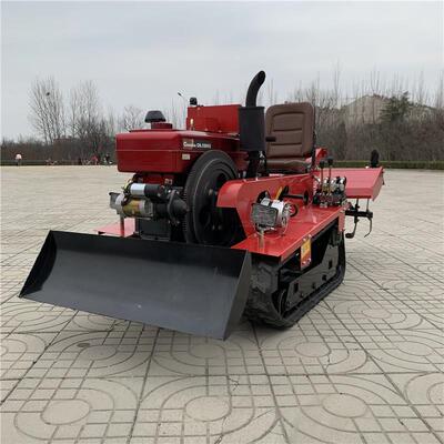 旱地田水两用履带微土耕机座驾式农用小VMQ型地翻机大棚旋耕耕起