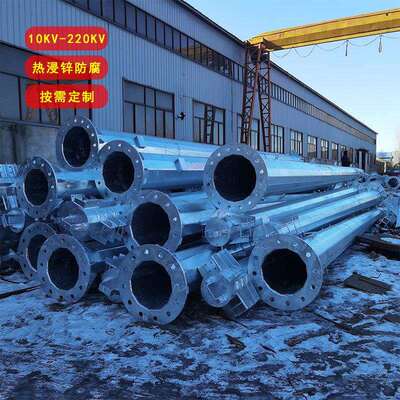 外型美观10KV-220KV输配电钢杆按图加工 恒森电力钢管杆优惠价格