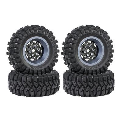 TRX4M 1.2英寸轮胎 碳纤维轮毂 丁基胶轮胎 铝合金SCX24 FMS 1/18