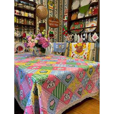 高档洋水菓子SweetHome原创经典拼田园窗乡村布桌布防布艺帘野餐