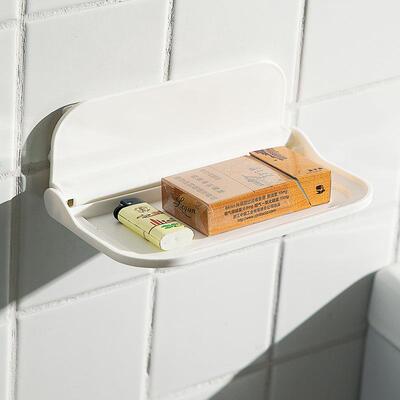 Bathroom Foldable Towel and Clothing Storage Shelf Wall-Moun