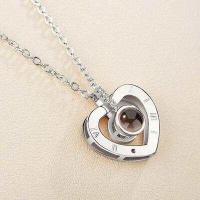 gold silver 100 language i love you women necklace pendant