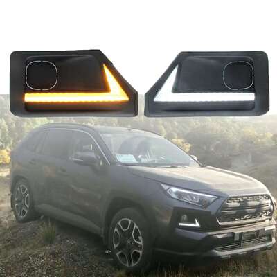 适用于RAV42019到2020探险版流光双色雾灯高亮LED日行灯