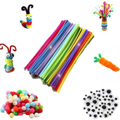 30/50/100pcs Multicolour Chenille Stems Pipe Cleaners Handma