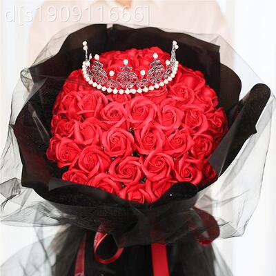 9送9朵红玫花0000061日瑰花束香皂花情人节女友毕业表白订婚闺蜜