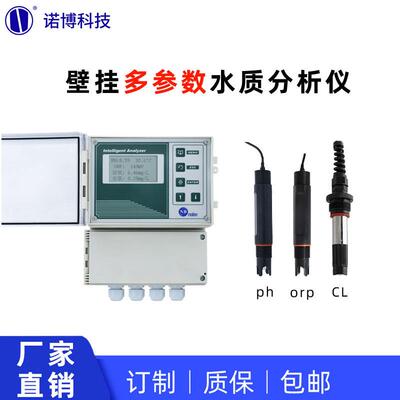 上海诺博壁挂式多参数水质检测仪pHorp余氯检测仪自来水质监测仪