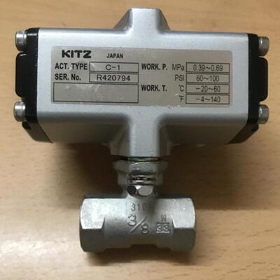 日本KITZ气动球阀 C-UTE北泽阀门 微型气动球阀C-1执行器C-UTNE