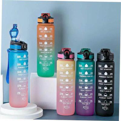 900/1000ml Water Bottle Motivational Sport Water Bottle Lea1