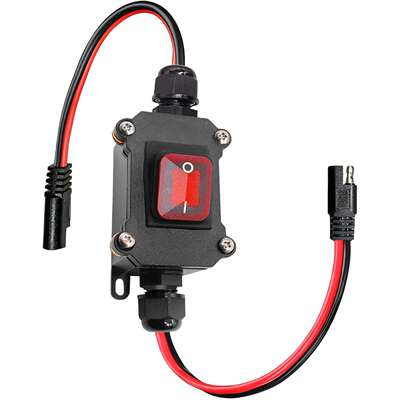 热销SAE连接线带PG9电源开关 KCD4防水船型开关 12AGW双头防水盒