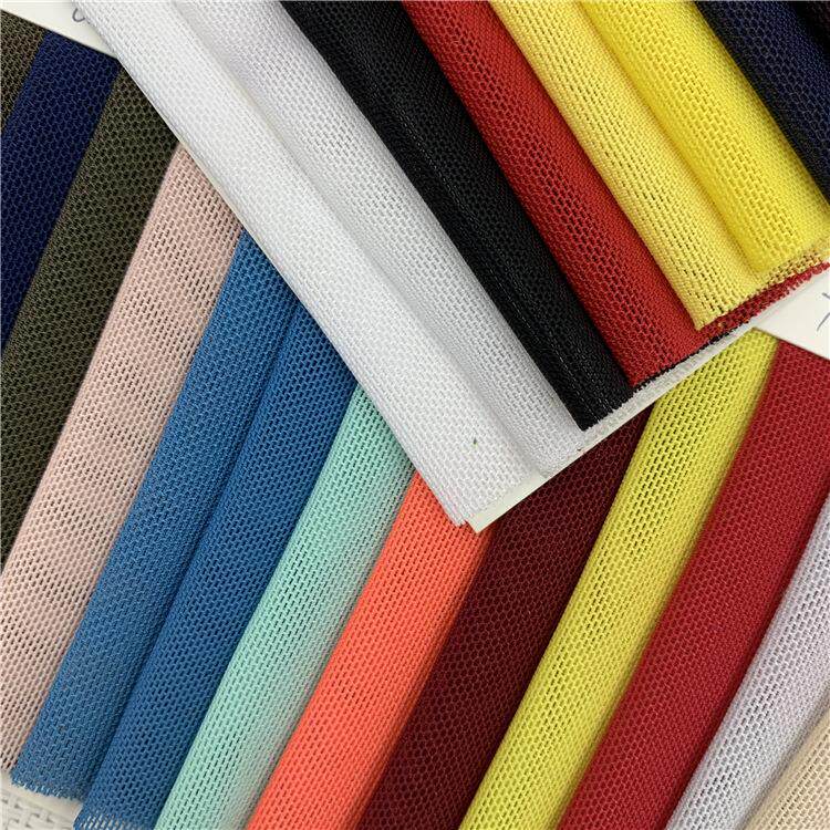 帝轩纺织 弹力工字细网眼布40D涤氨弹力网 时尚柔软轻薄服装面料