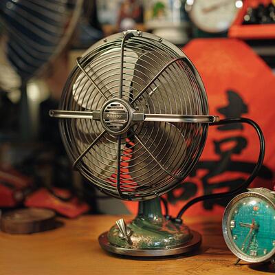IMASU复古金属电风扇家用轻音空气循环扇台式电扇摇头怀旧台扇