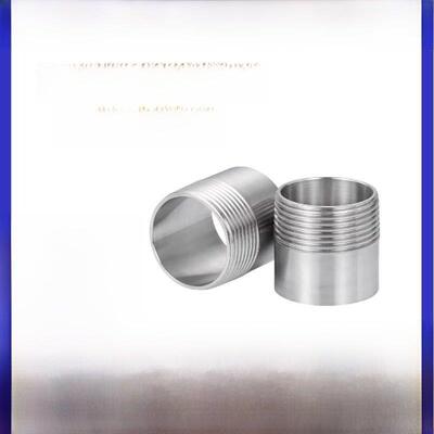 304不锈钢单头丝直通外螺纹水管焊接对接头6分DN50头4分外丝水管