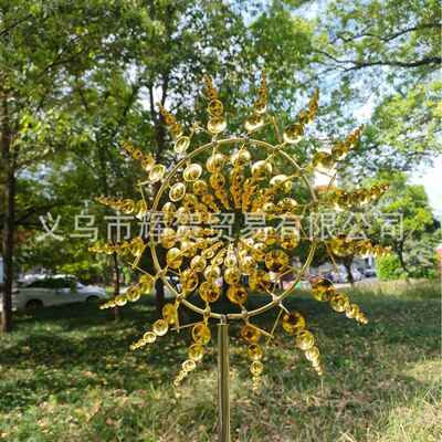 现货爆款金属风车铁艺摆件，户外庭院花园模型装饰风铃风向标