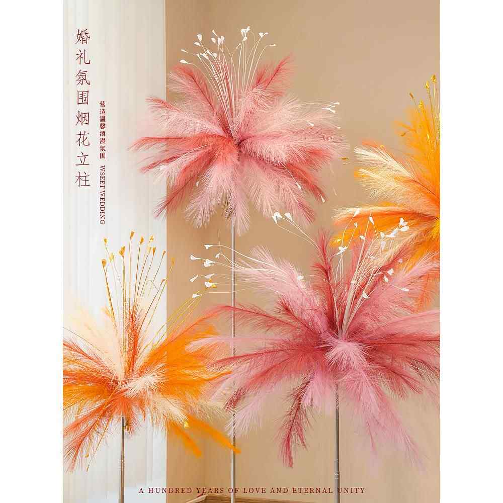 婚房布置套装结婚装饰订婚新房客厅白日焰火烟花喜字背景氛围道具