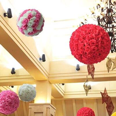 20cm Rose Flower Balls Wedding Hanging Decoration Charming