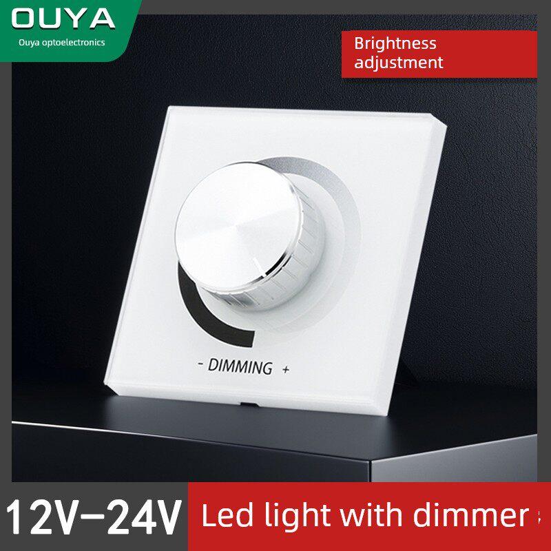 Led灯条调光控制器面板开关单色灯箱线性光亮度86旋钮驱动12V24V