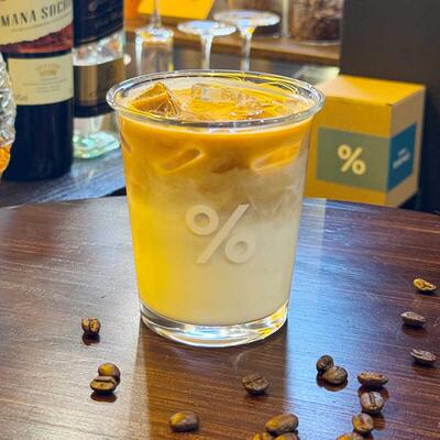 日本Arabica阿拉比%百分号拿铁同咖啡杯牛奶玻璃杯新宿杯ins