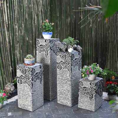 0J庭户院室外人造石0090墩花盆底落地式花架外阳台盆景架托座台子