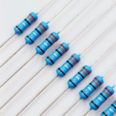 1/2W金属膜1%五色环铜脚低温漂电阻 0.5W电源变频器1R47R120R1K1M