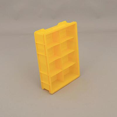 蚌埠大八格箱黄色塑箱箱料零加件格子多JGS格箱厚分格零件盒