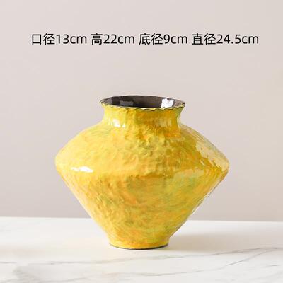 正品景德i镇陶瓷花瓶家覆居高端装饰饰品客厅干花手花器工Wab-Sab