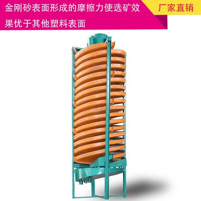 螺旋溜槽安装5LL-1200螺旋溜槽反向式螺旋溜槽玻璃钢螺旋溜槽