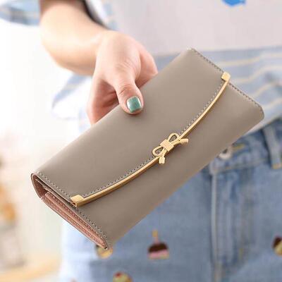 Bag Wallet For Women Purse Blue Purses Leather Clutch Simple