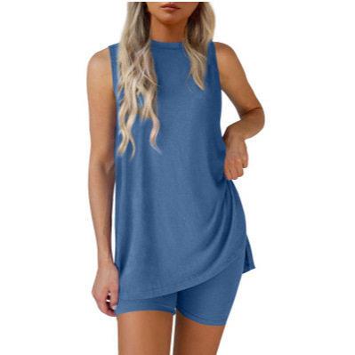 Sleeveless Crewneck Women 2 Sets Summer Matching Lounge