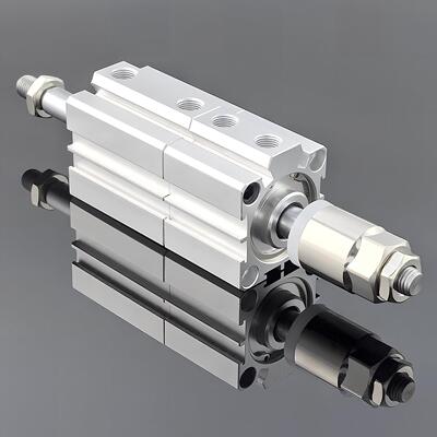 超薄型增压气缸SDATJ20X40X63X100X25双行程多位置可调节行程外牙