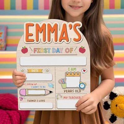Personalised Board First Day and Last Day of School Signs Ba