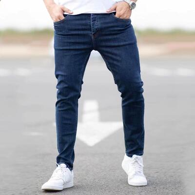 Mens Skinny Stretch Denim Jeans Set of 3 Solid Color Basics