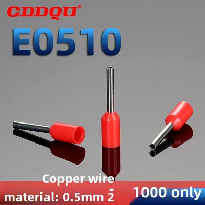 E0510引脚型端子座Et0.5-10管式机带冷压引脚型欧洲线鼻0.5平方米