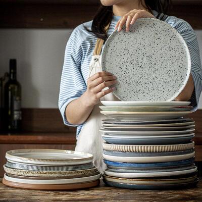 Japanese ceramic plates dish tray disc tableware set