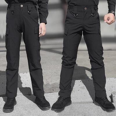 夏季教官服速干战术裤保安黑蓝色弹力作战训练服单裤执勤裤冰丝工