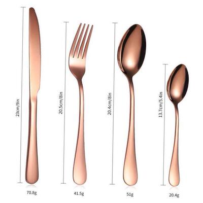 24pcsWestern tableware cutlery set knife fork Silverware Set