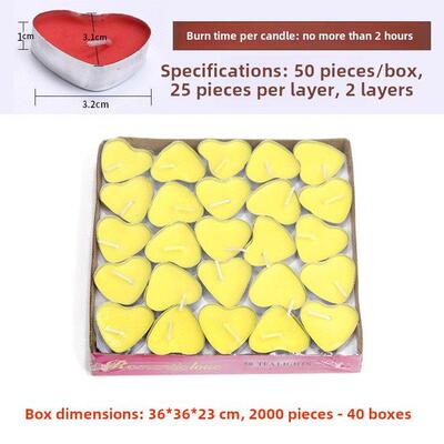 50pcs Scented Tealight Candles Tea Light Cup香薰蜡烛