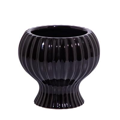 蝴蝶兰陶瓷花盆高级感酒店仿真花摆件高脚花瓶盆景flowerpot