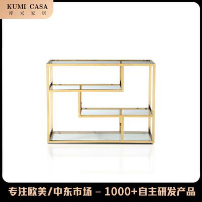 意式靠玄台轻奢风代玄关柜门厅GG-1086入户不锈钢玄关桌设现计师