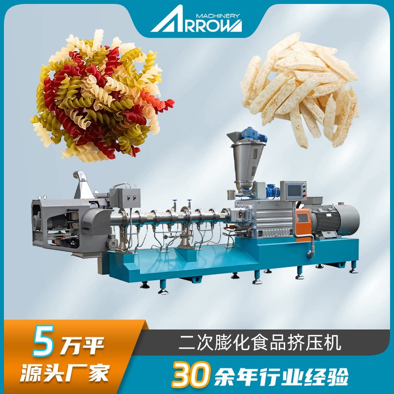 真诺智能休闲膨化零食小米锅巴生产线油炸食品小麻花加工机械